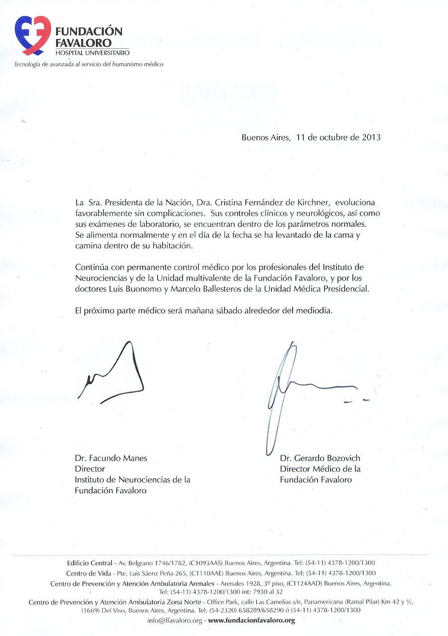 Éste Es El Cuarto Parte Médico Tras La Operación De Cristina Cristina