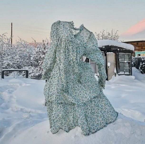 Hizo una producción de fotos con ropa congelada para mostrar cómo es el ...
