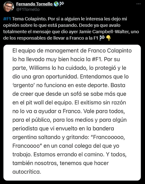Picante: la respuesta de Adrián Puente a Fernando Tornello tras sus ...