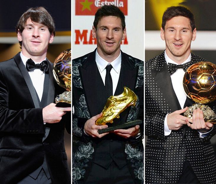 Los excéntricos trajes de Messi en las premiaciones