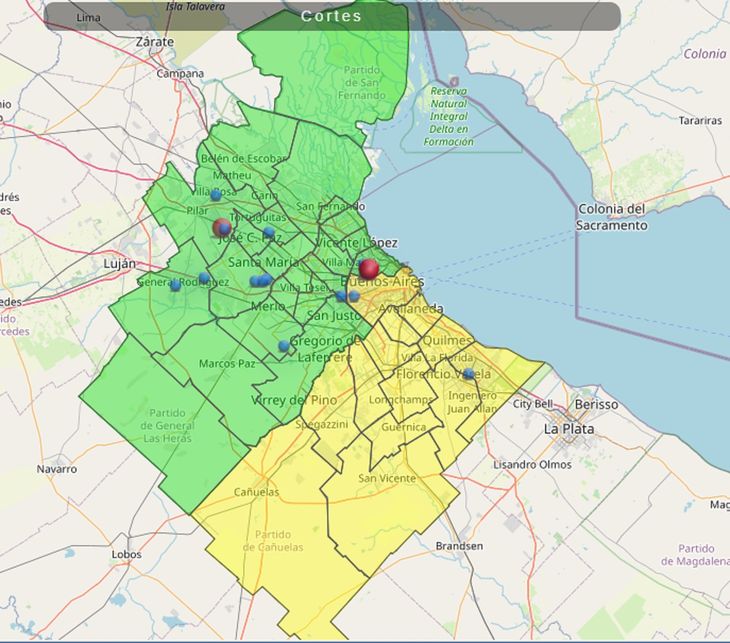Apagón en varios barrios y localidades del AMBA