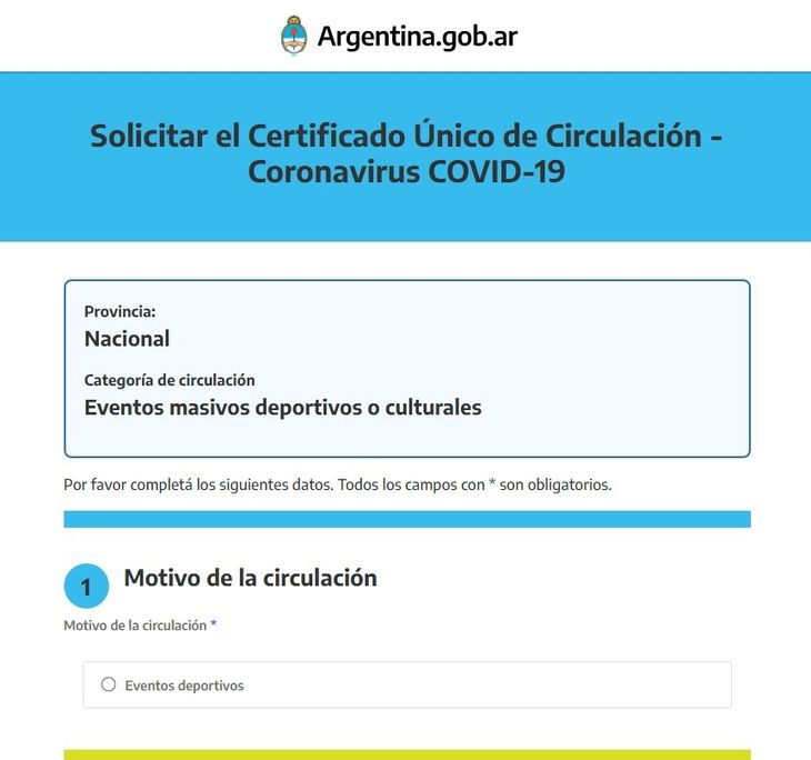 Cómo llenar el formulario para ir a la cancha