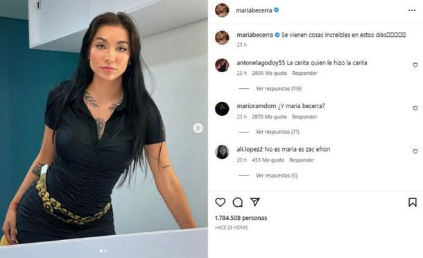 María Becerra subió una foto y los fans pensaron que se había operado