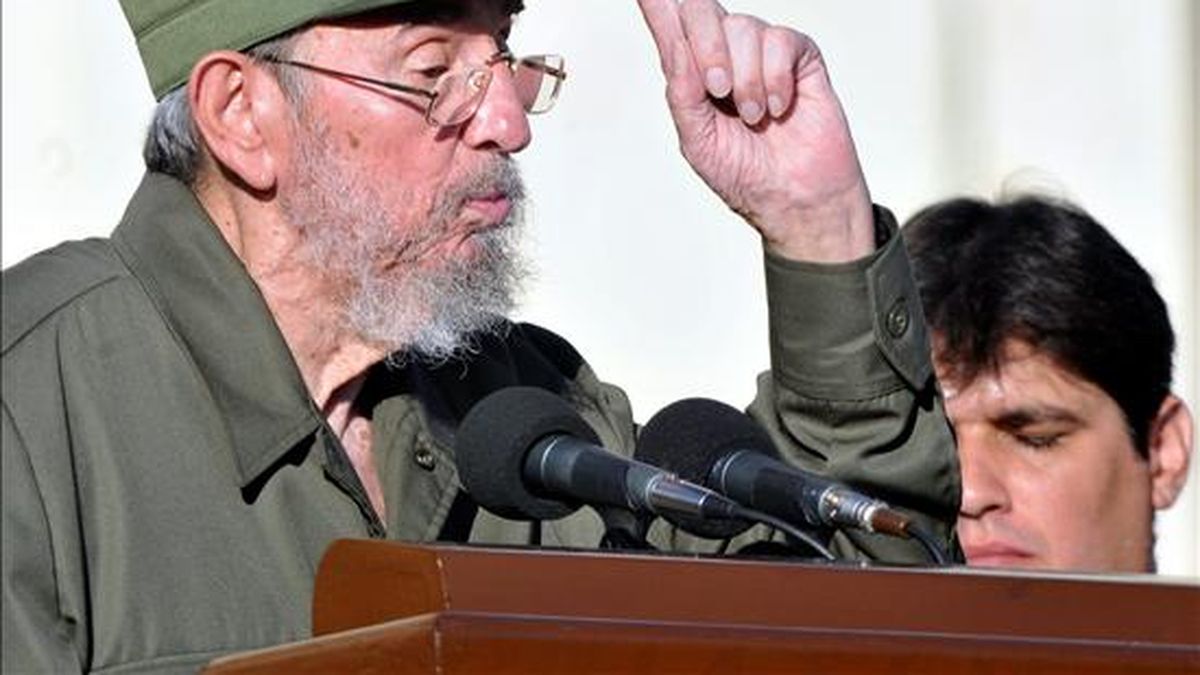 Castro volvió a dar un discurso en un acto masivo tras cuatro años