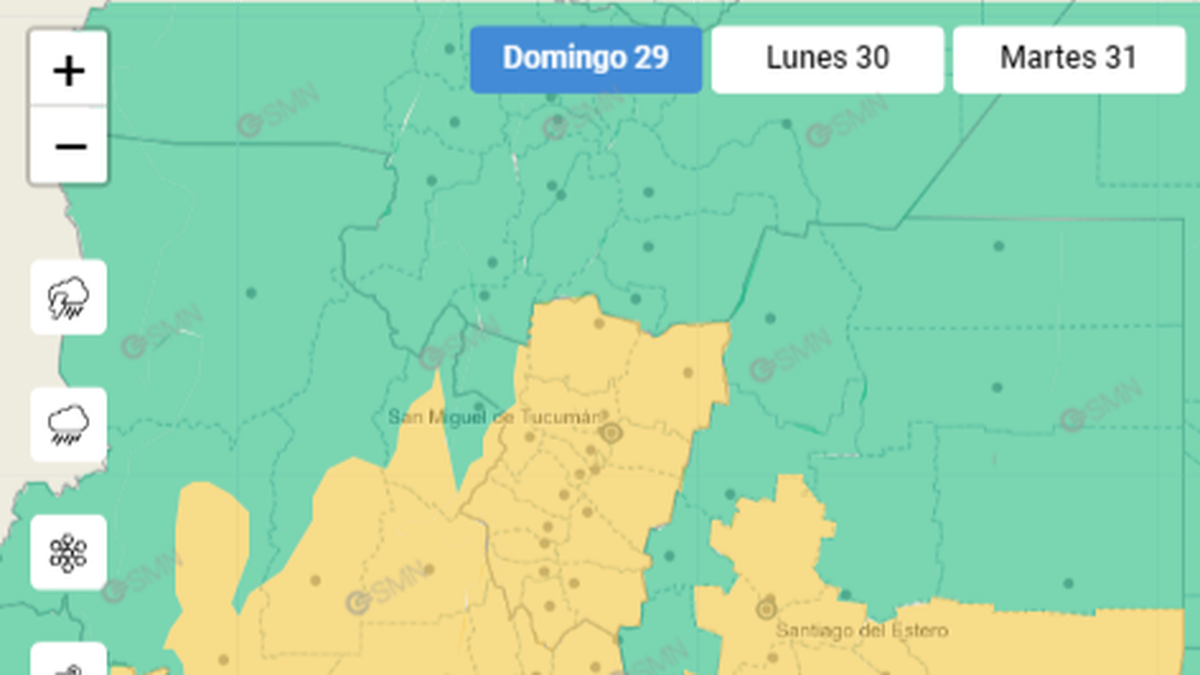 Alertas de granizo para 109 ciudades