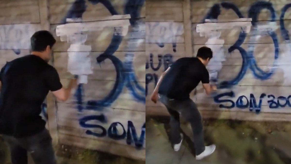 Juan Grabois pintó un graffiti por los 30 mil desaparecidos y Ramiro ...