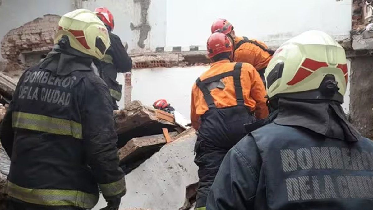 Derrumbe en una obra en Belgrano: cuatro trabajadores resultaron heridos