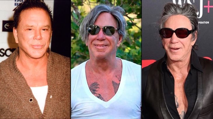 Irreconocible: la nueva cara de Mickey Rourke, a sus 64 años