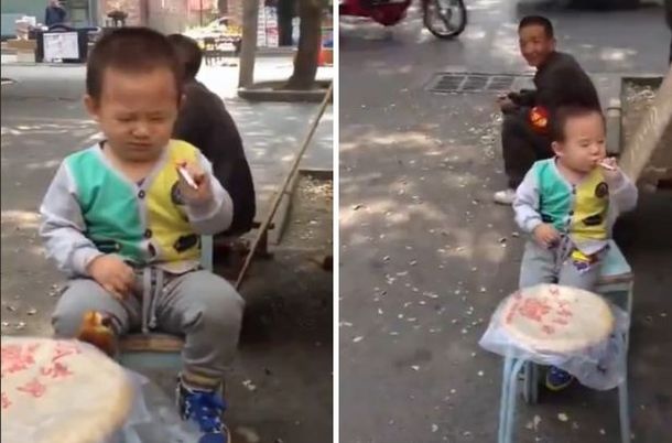 Video de un bebé que fuma causó gran polémica en la web