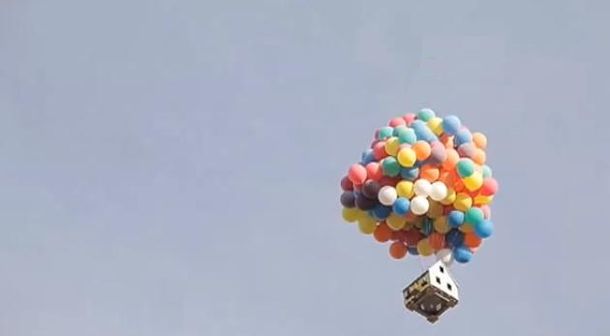 La casita de Up voló de verdad