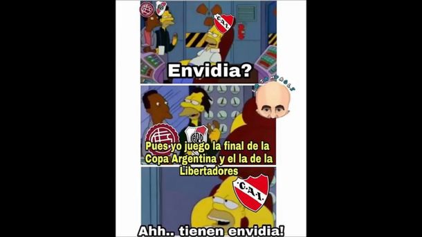 Es para Racing que lo mira por TV: los mejores memes de Independiente ...