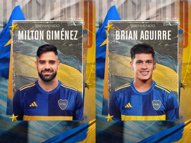 Boca presentó a Milton Giménez y a Brian Aguirre como nuevos refuerzos