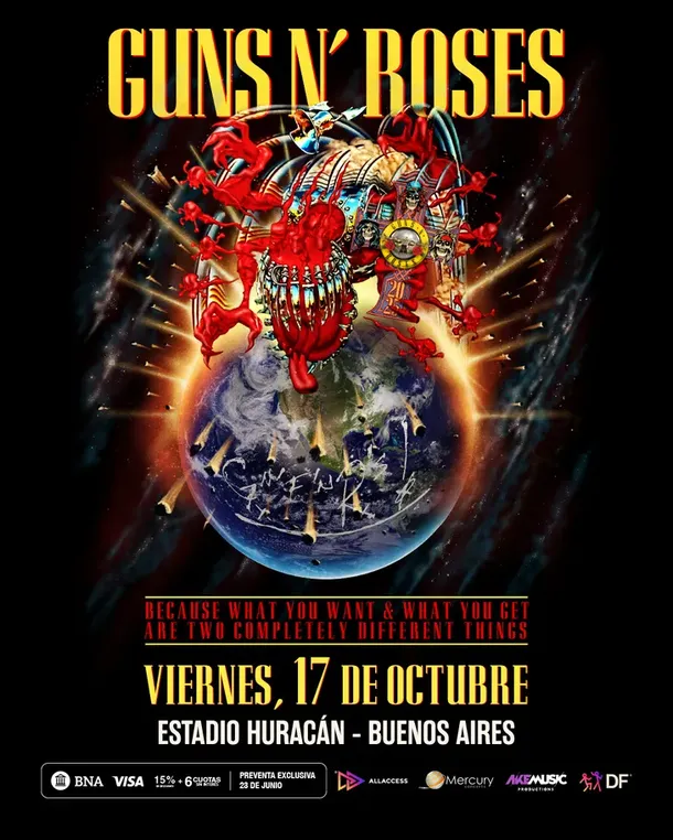 Guns N Roses vuelve a la Argentina: cuándo tocan y cómo comprar entradas