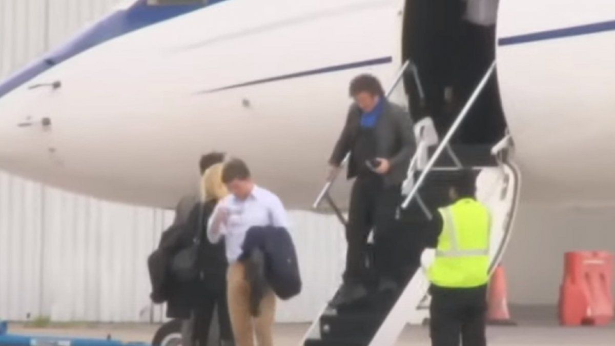 Así llegó Javier Milei desde Estados Unidos