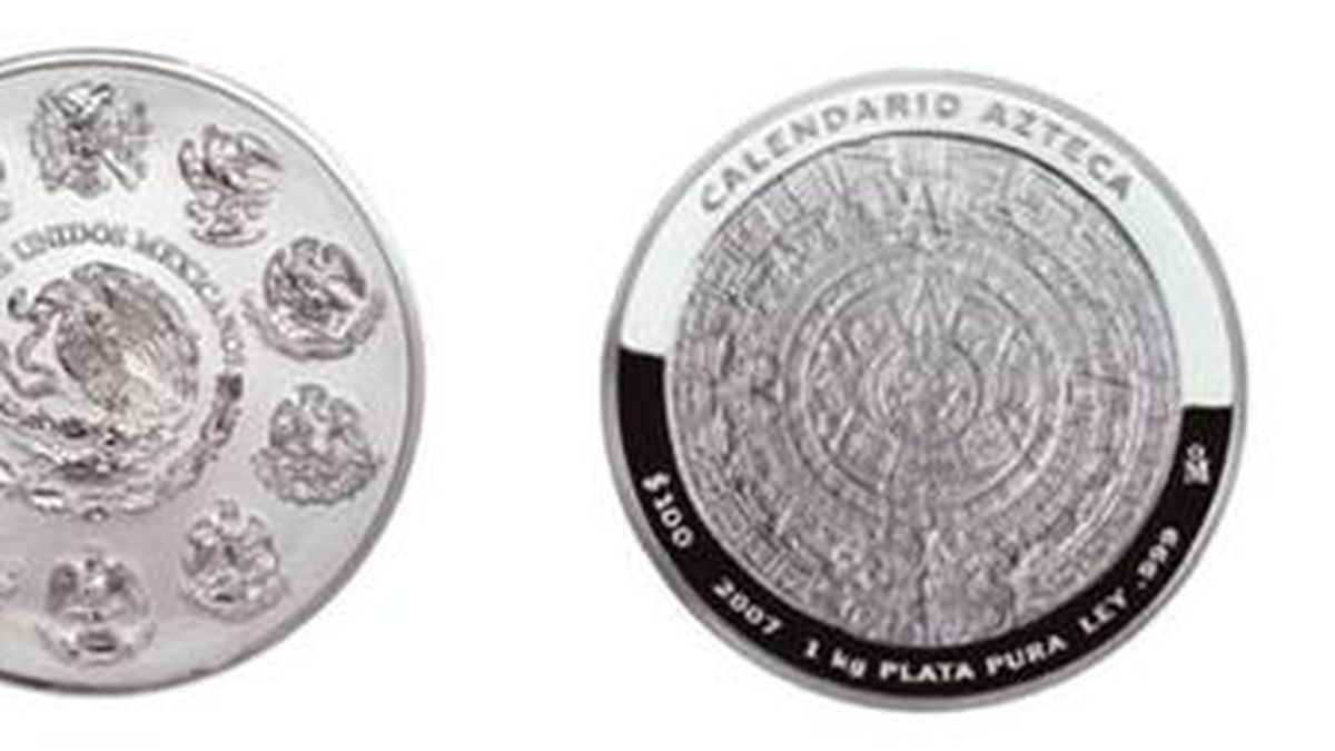 Una moneda mexicana de diseño azteca es la más bella del mundo entero