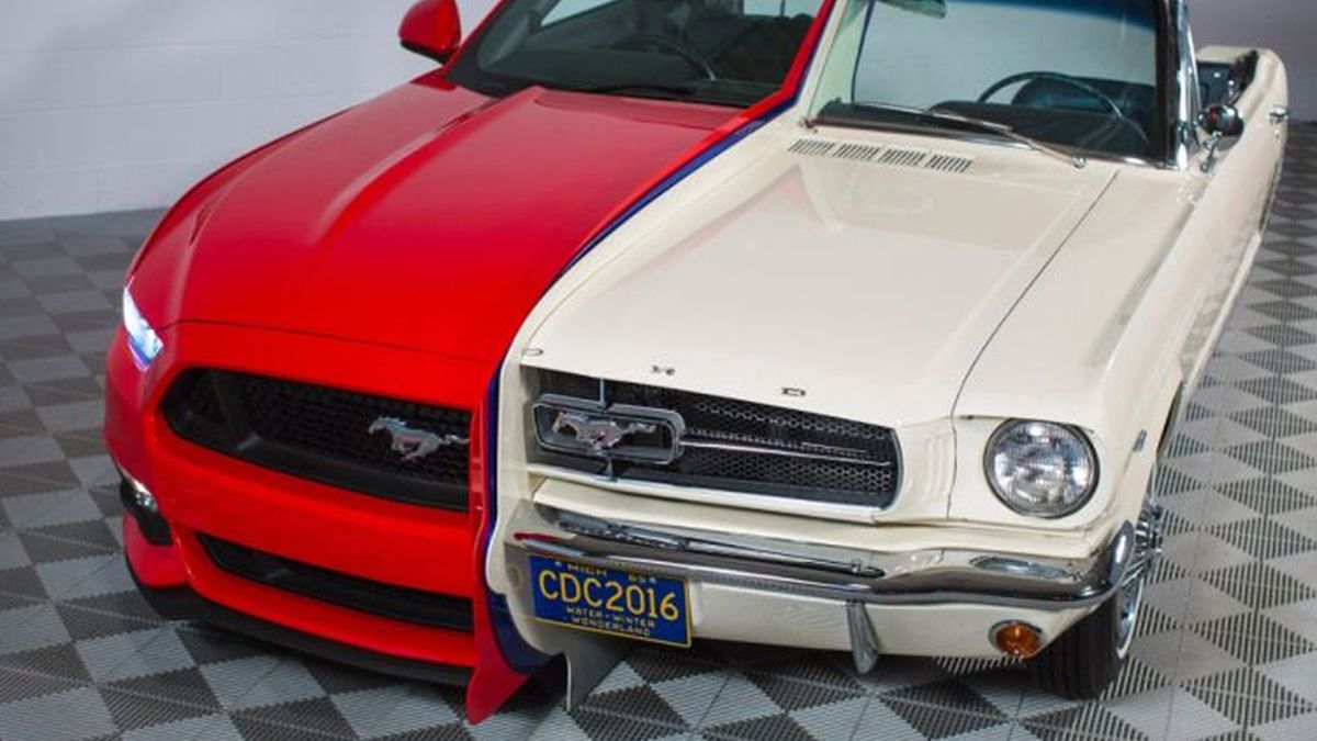 Máquina del tiempo: fusionan al primer Mustang de 1965 con el último de ...