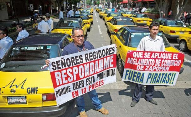 Protesta contra Uber deja decenas de detenidos