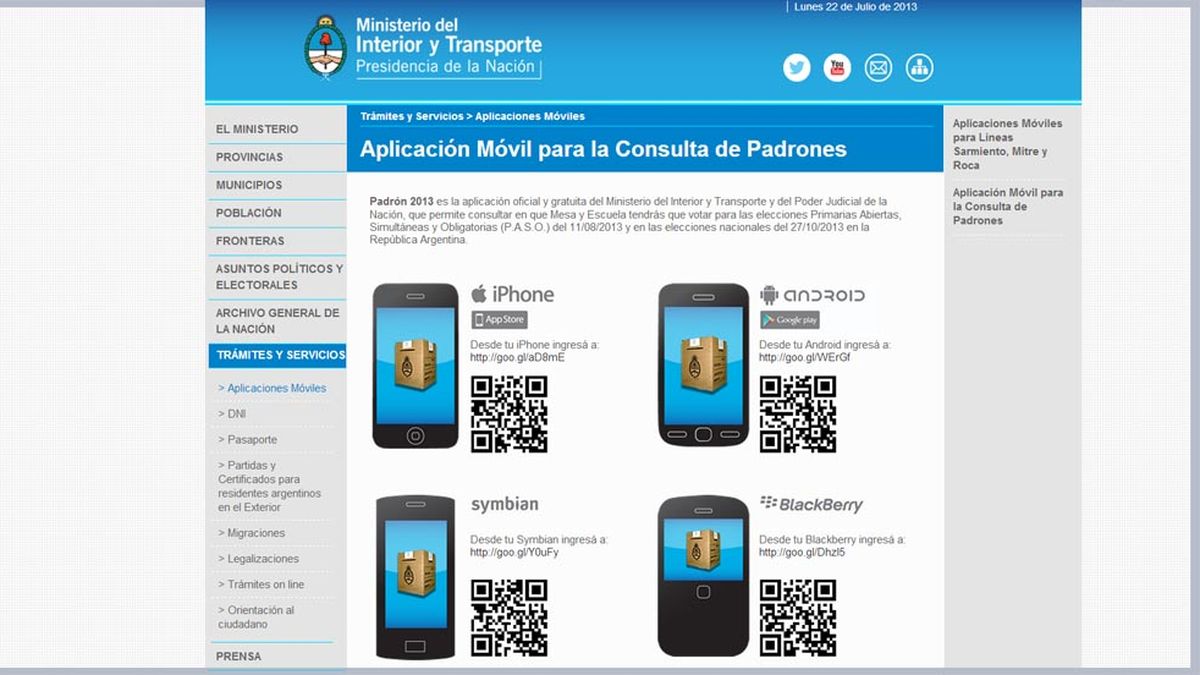 Chequeá dónde votas a través de tu celular