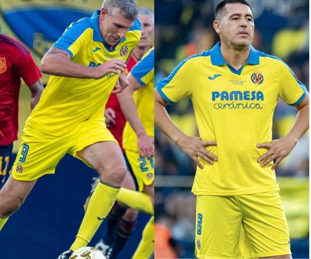 Martin Palermo y Juan Román Riquelme jugaron juntos para el Villarreal