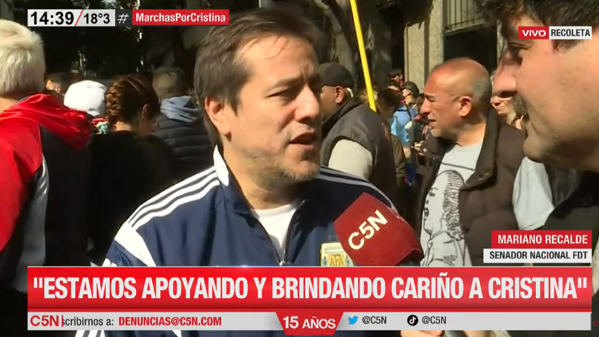 Mariano Recalde: Vallar cuando se viene a expresar amor es una provocación