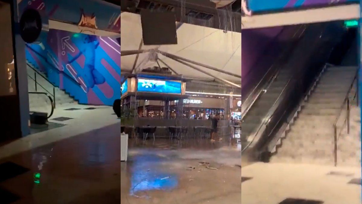 Tormenta supercelda: impactante video de la caída del techo del ...