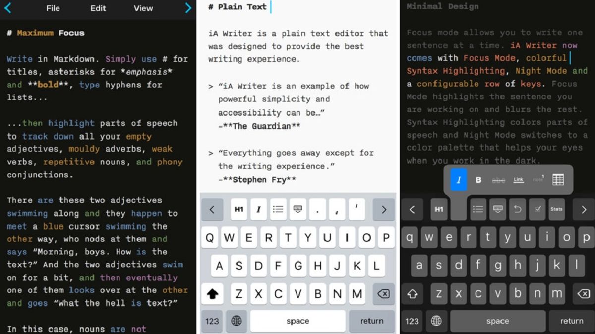 iA Writer, una app hecha para escribir en el celular sin distracciones