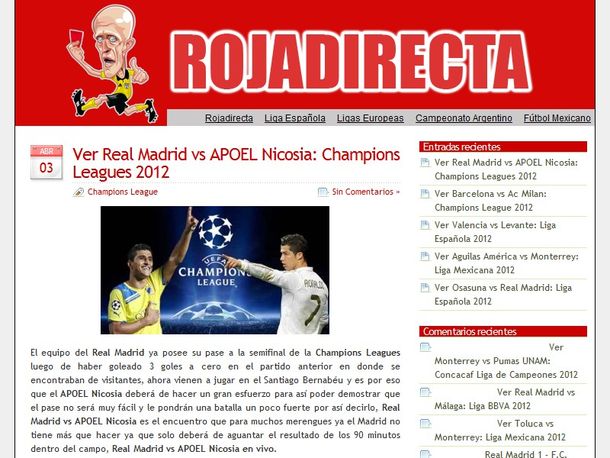 Rojadirecta se salva y recupera su dirección en Internet