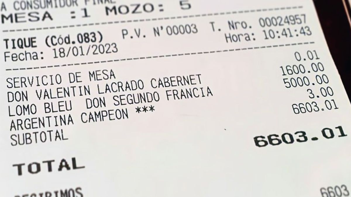 La historia real del ticket con $3 por Argentina campeón