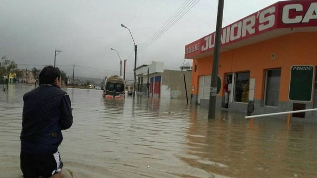 Un temporal sacude a todo Comodoro Rivadavia, que quedó bajo agua
