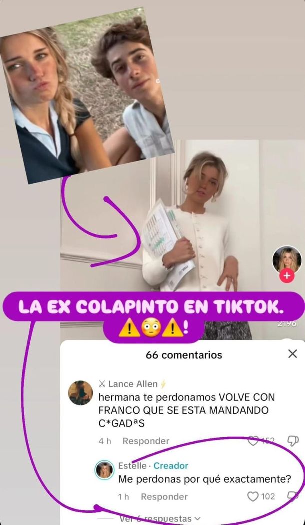 Qué dijo la ex de Franco Colapinto cuando lo vio con la China Suárez | Diario El Cordillerano