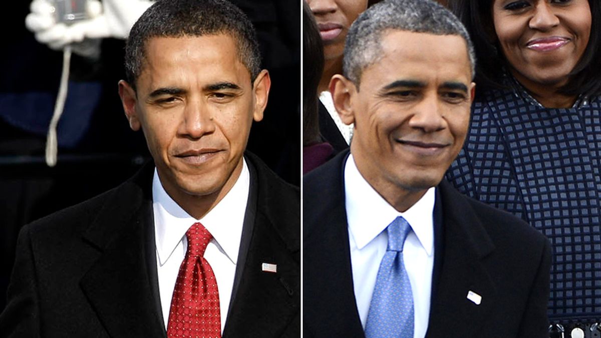 El cambio físico de Obama en cuatro años de mandato