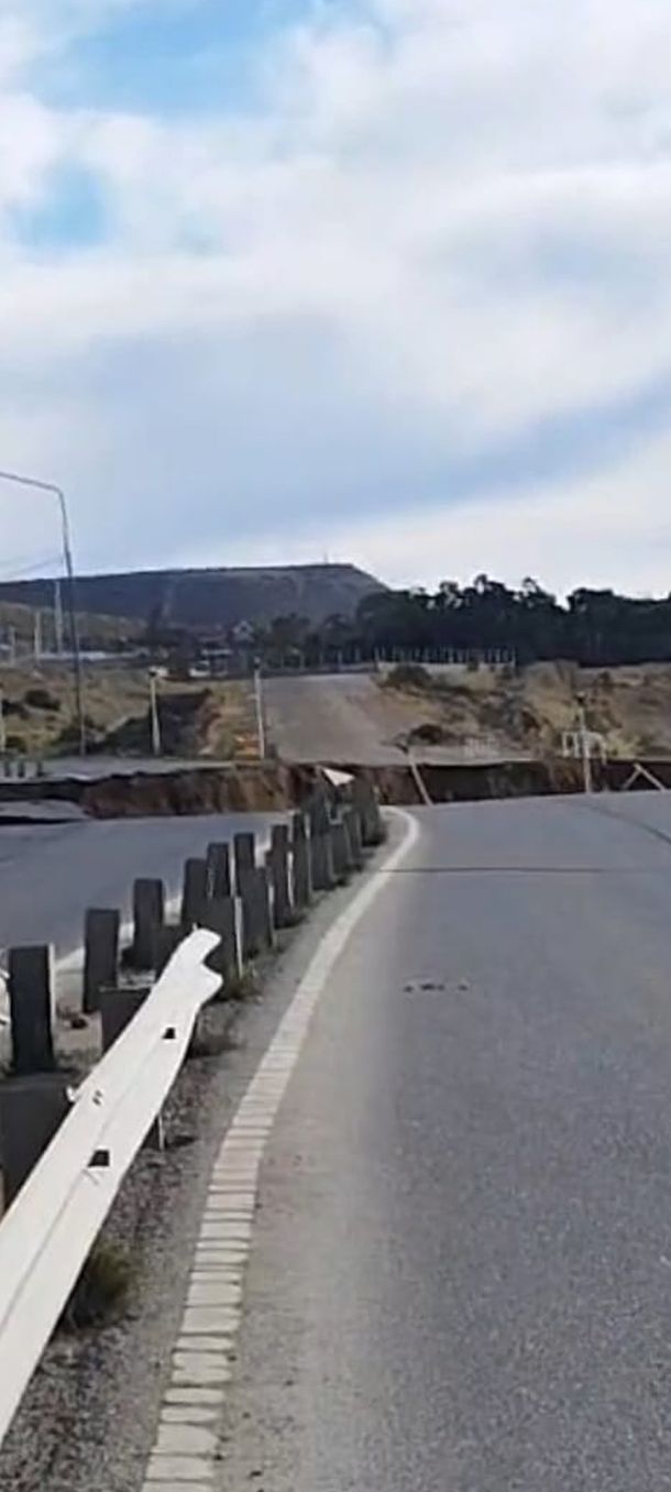Comodoro Rivadavia: se desmoronó la Ruta 3