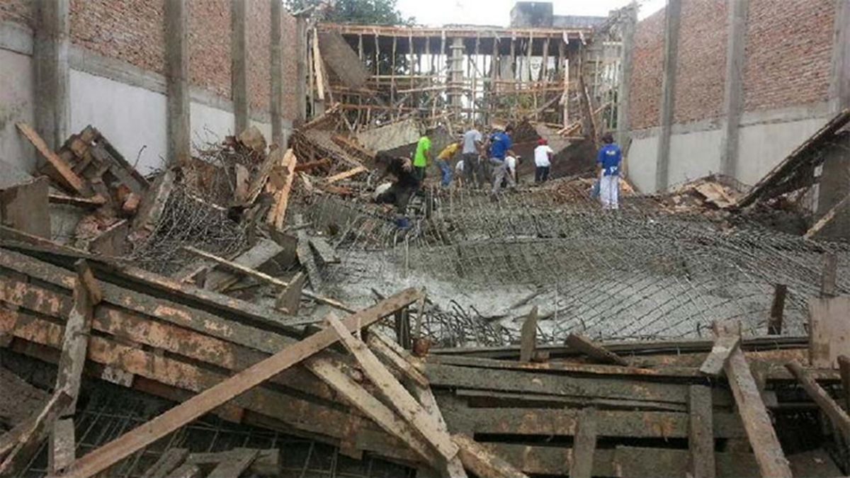 Derrumbe en una obra en Merlo: un muerto y 7 heridos
