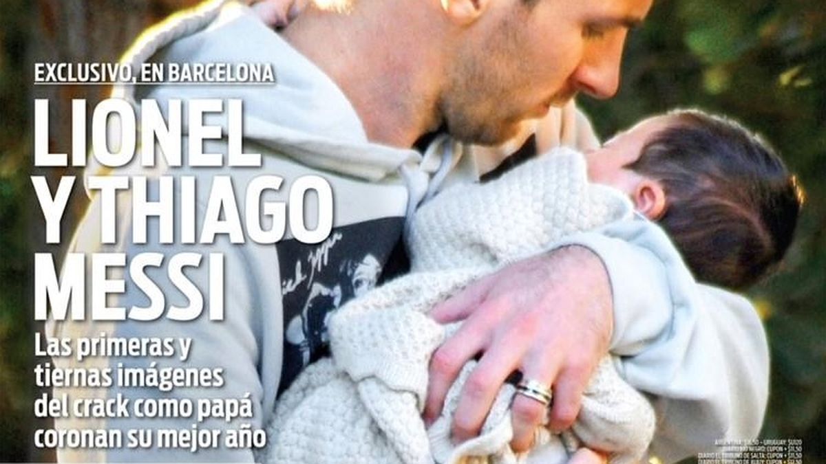 Publican en Argentina la primera foto de Messi papá