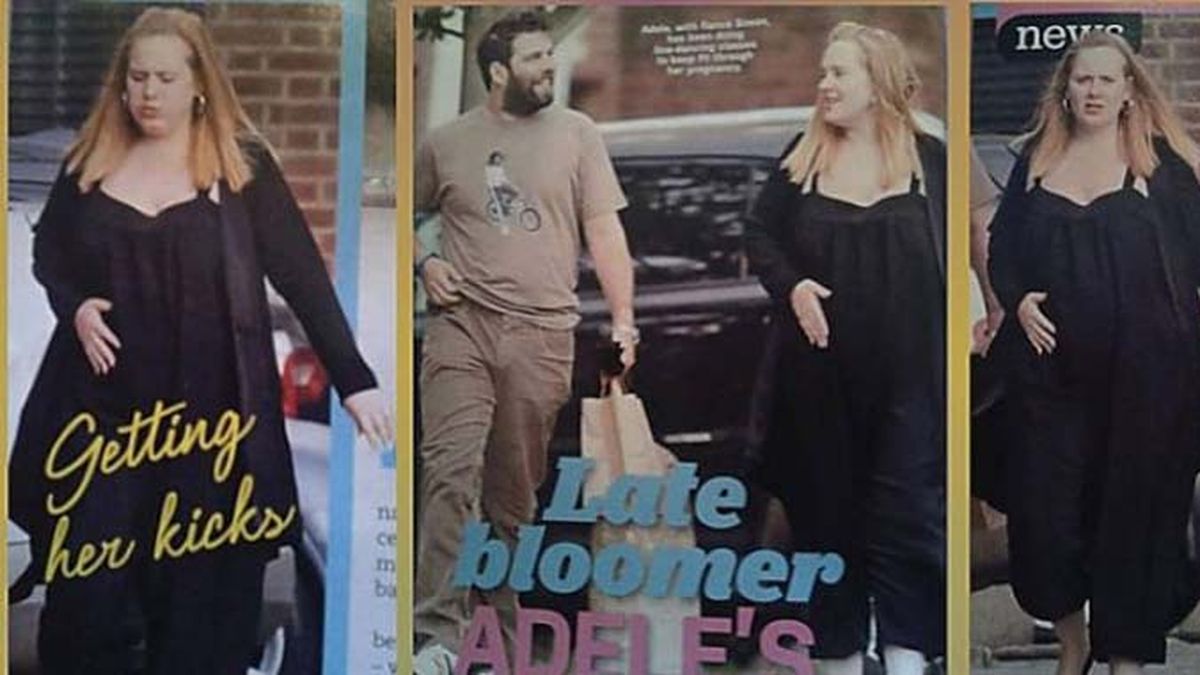 La cantante Adele se muestra cansada en su primer embarazo