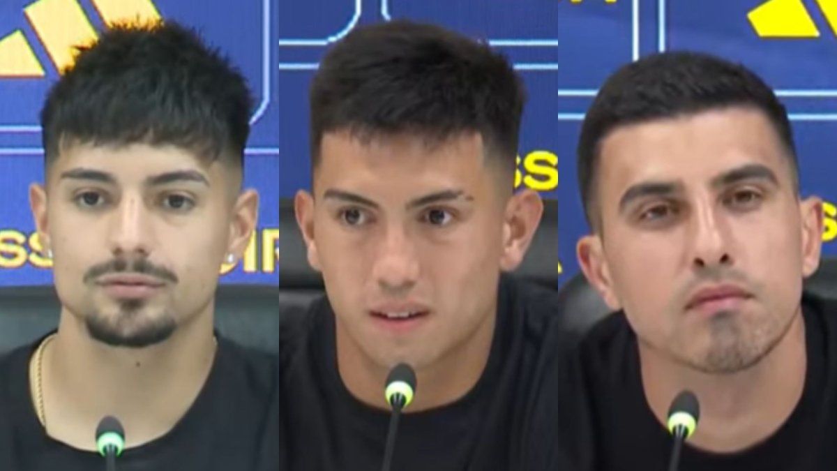 Boca presentó a Alan Velasco, Rodrigo Battaglia y Williams Alarcón como ...