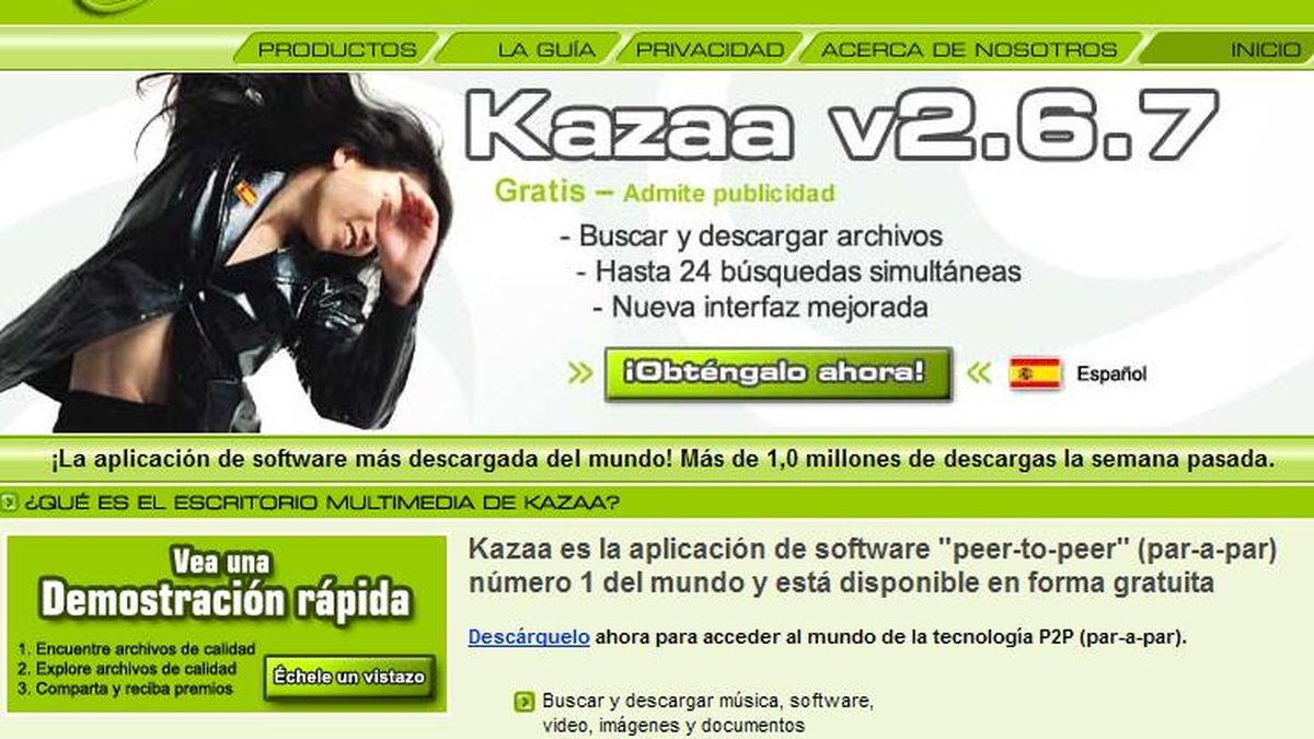 Vuelve el Kazaa... pero será pago