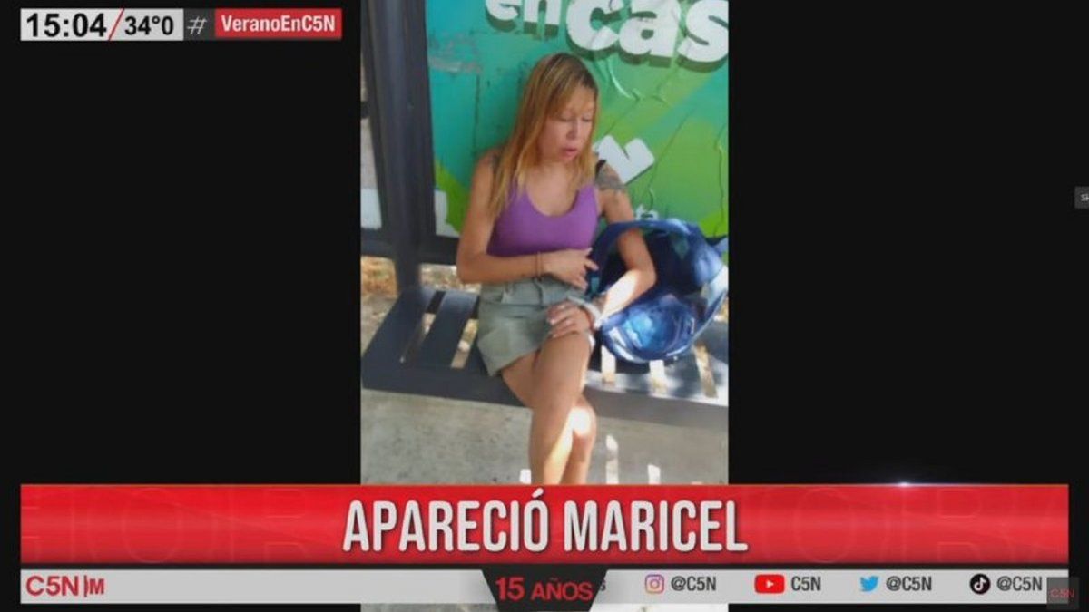 Apareció Maricel: la encontraron en una parada de colectivos