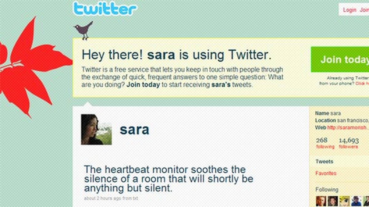 La mujer del fundador de Twitter cuenta su parto por la red social