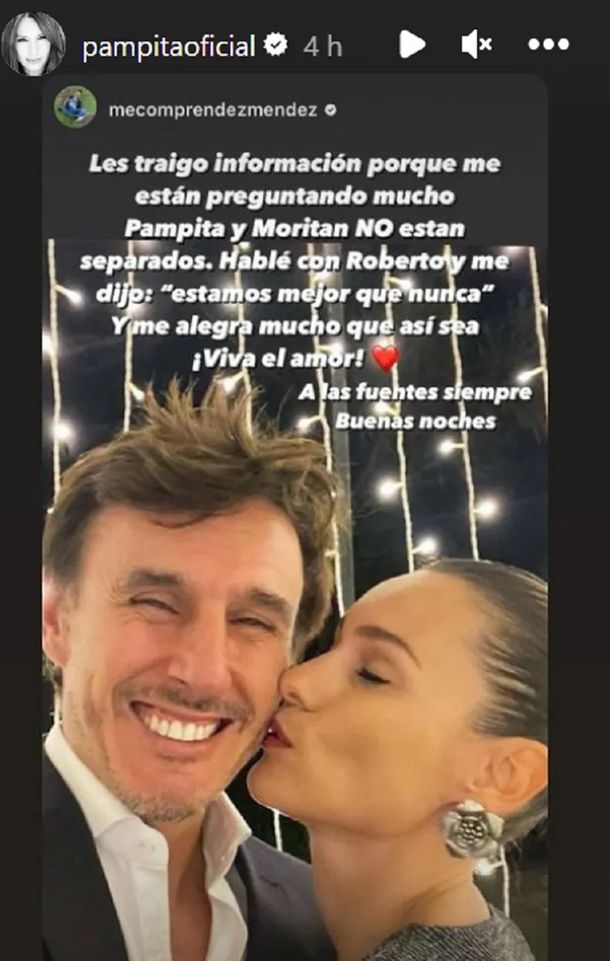 Pampita enfrentó los rumores de separación con Roberto García Moritán
