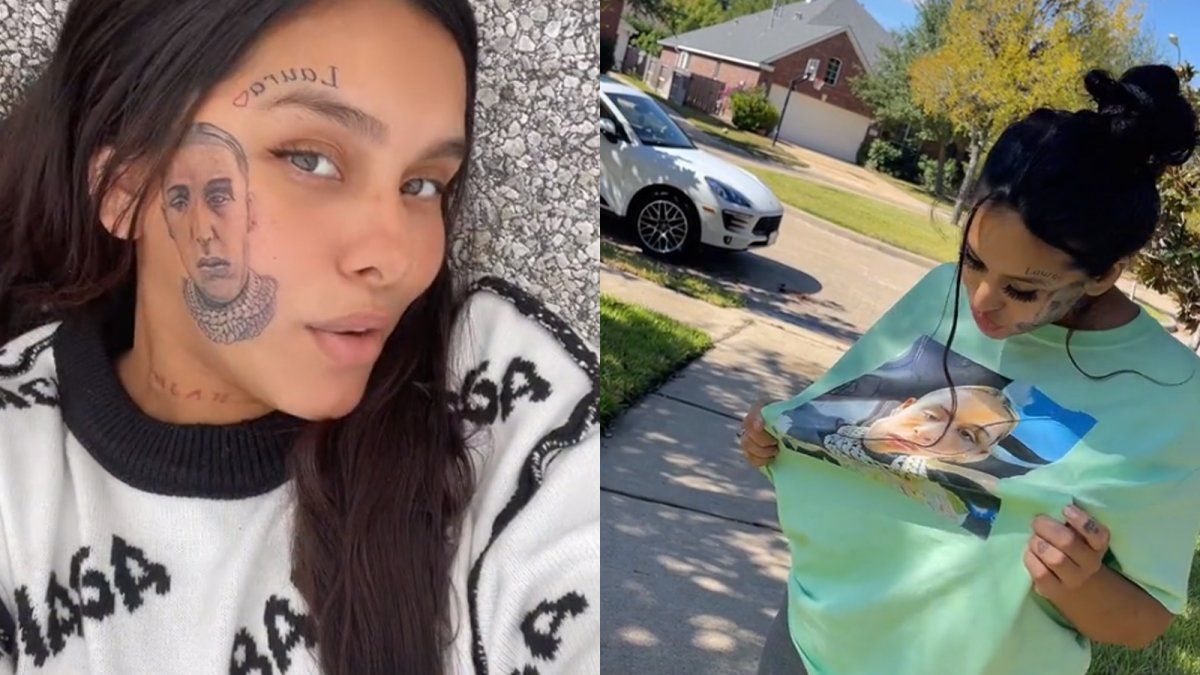 Video: su pareja la engañó, pero ella se tatuó su cara en el pómulo