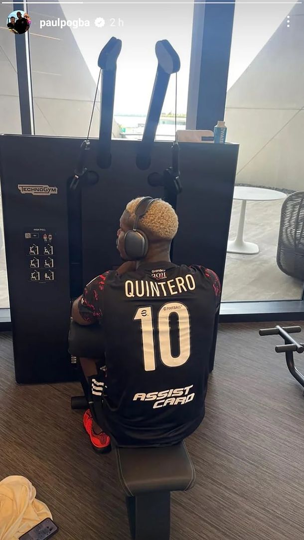 Paul Pogba posó con la camiseta de un equipo argentino