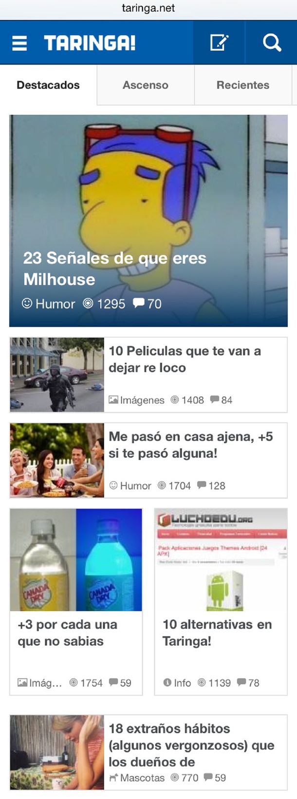 Conocé la nueva versión móvil de Taringa!