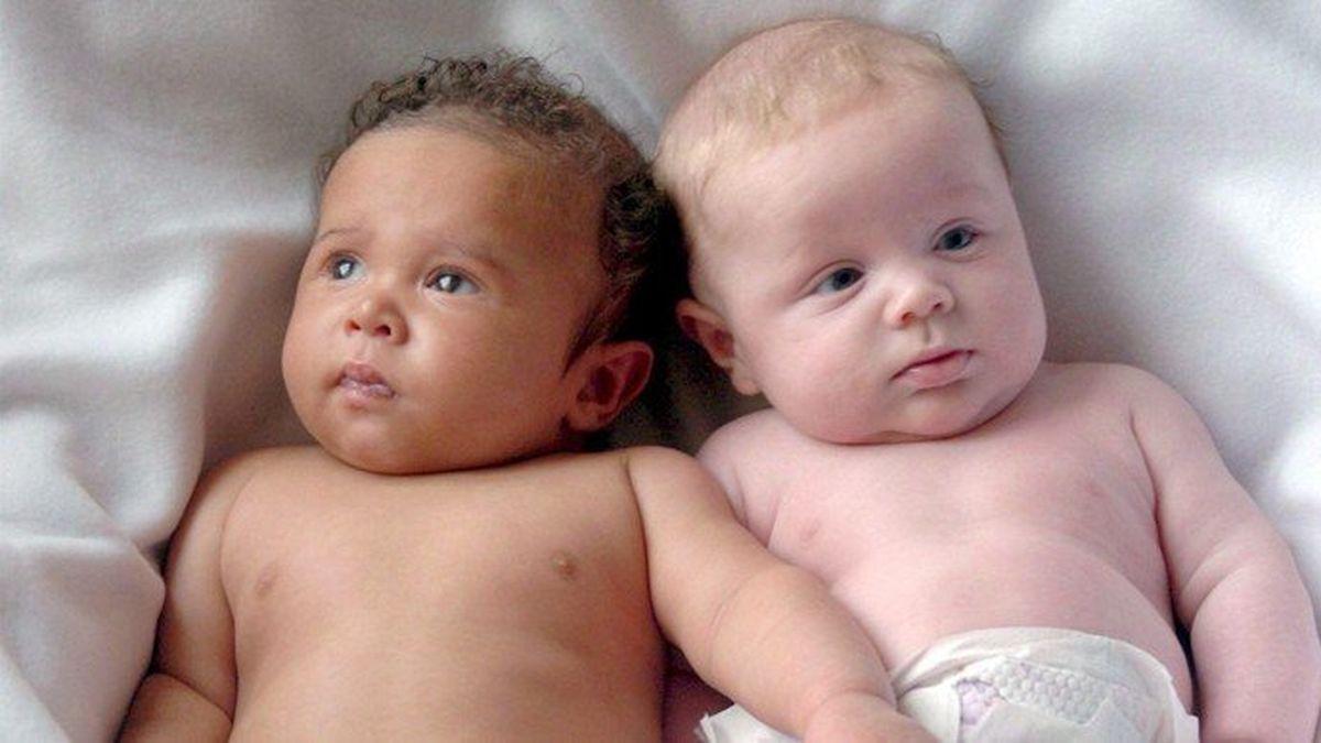 Mellizos de distinto color