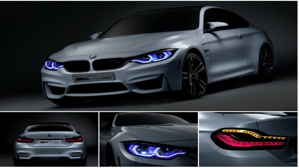 BMW presentó el M4 con luces láser y OLED