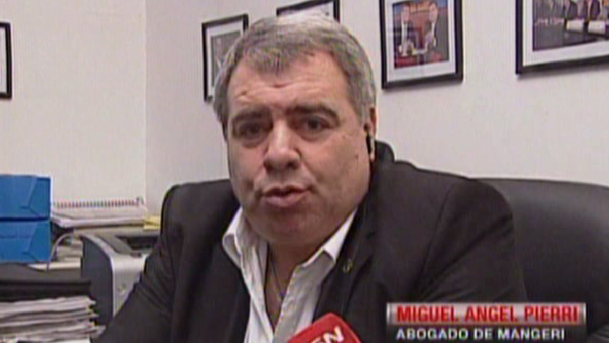 Pierri confirmó que continuará siendo el abogado de Mangeri