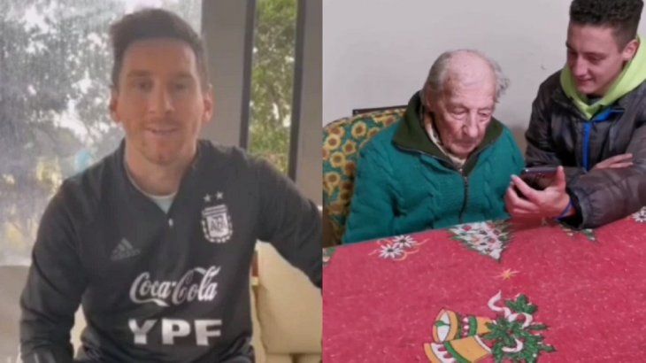 Gran gesto: Lionel Messi sorprendió y emocionó a un abuelo de 100 años