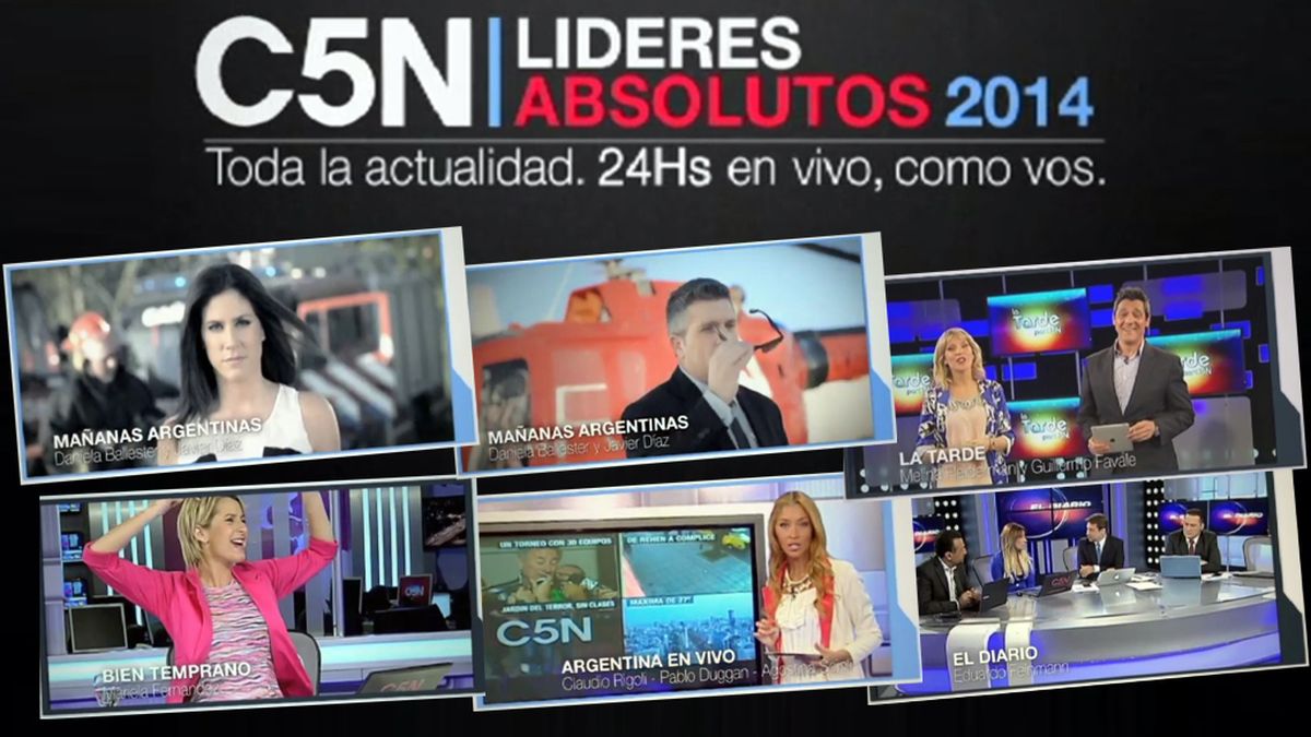 C5N fue líder absoluto en audiencia durante el 2014
