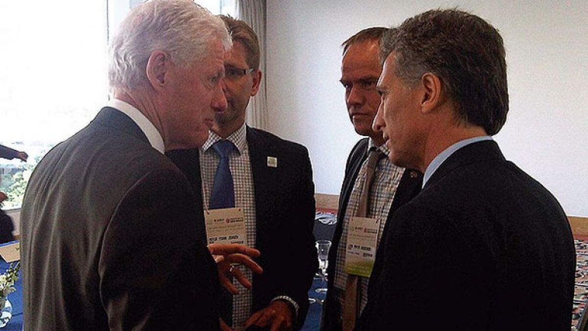 Macri y Bill Clinton, juntos en una reunión por el cambio climático