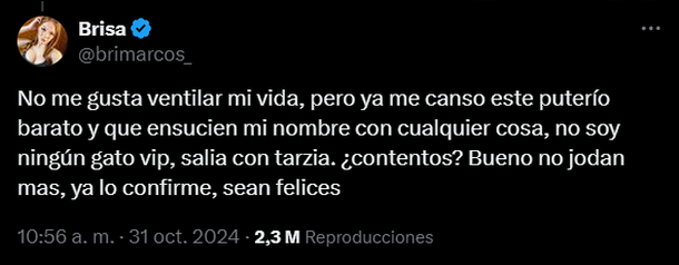 La influencer Bri Marcos rompió el silencio sobre el yategate de ...